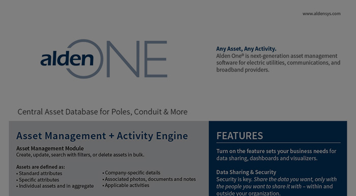 Software for Joint Use Infrastructure Asset Management | Alden One